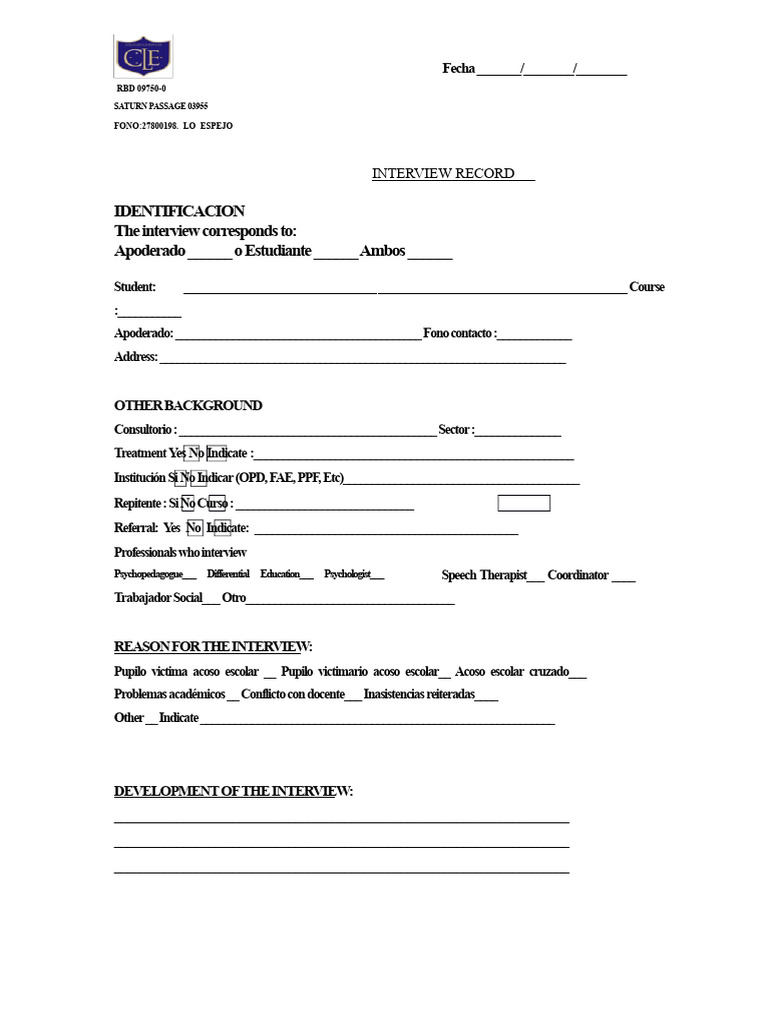 Student Interview Format-3 | PDF | Survey Methodology