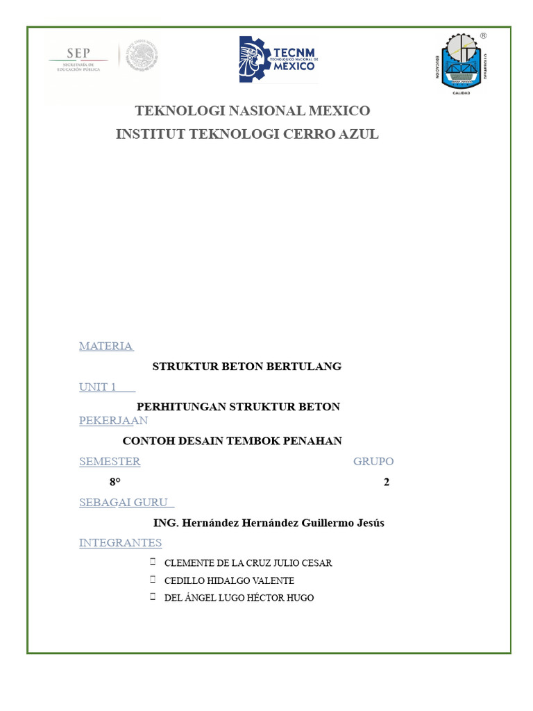 V.DESAIN DINDING PENAHAN YANG MENJULUR | PDF