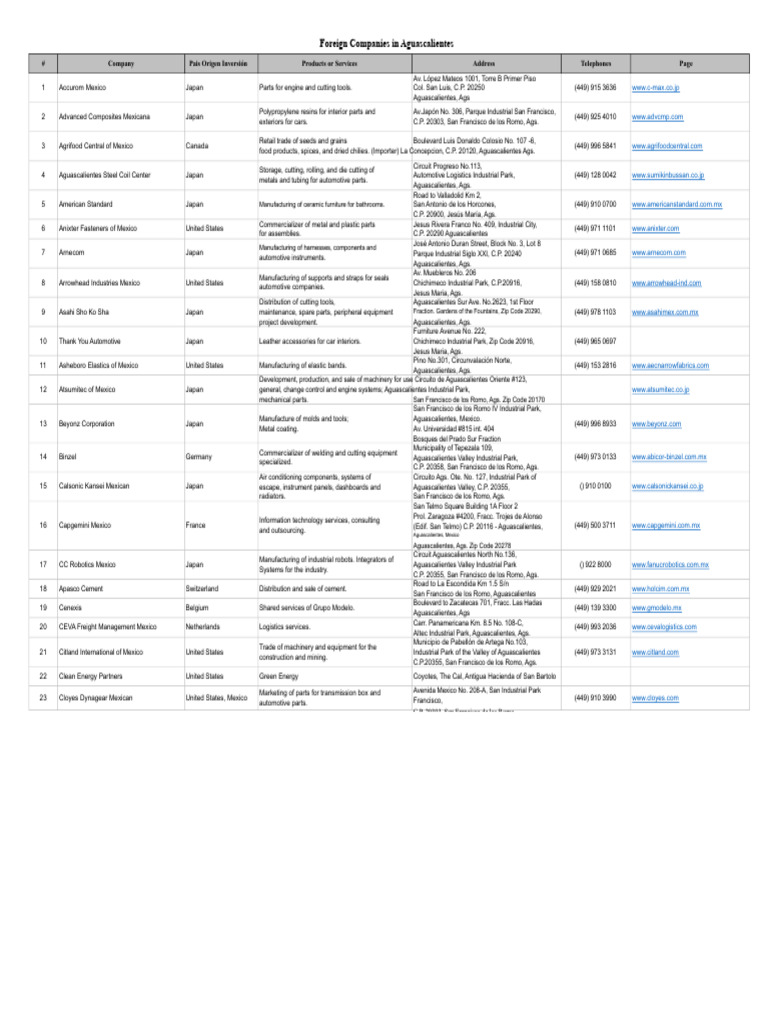 Foreign Companies Ags | PDF