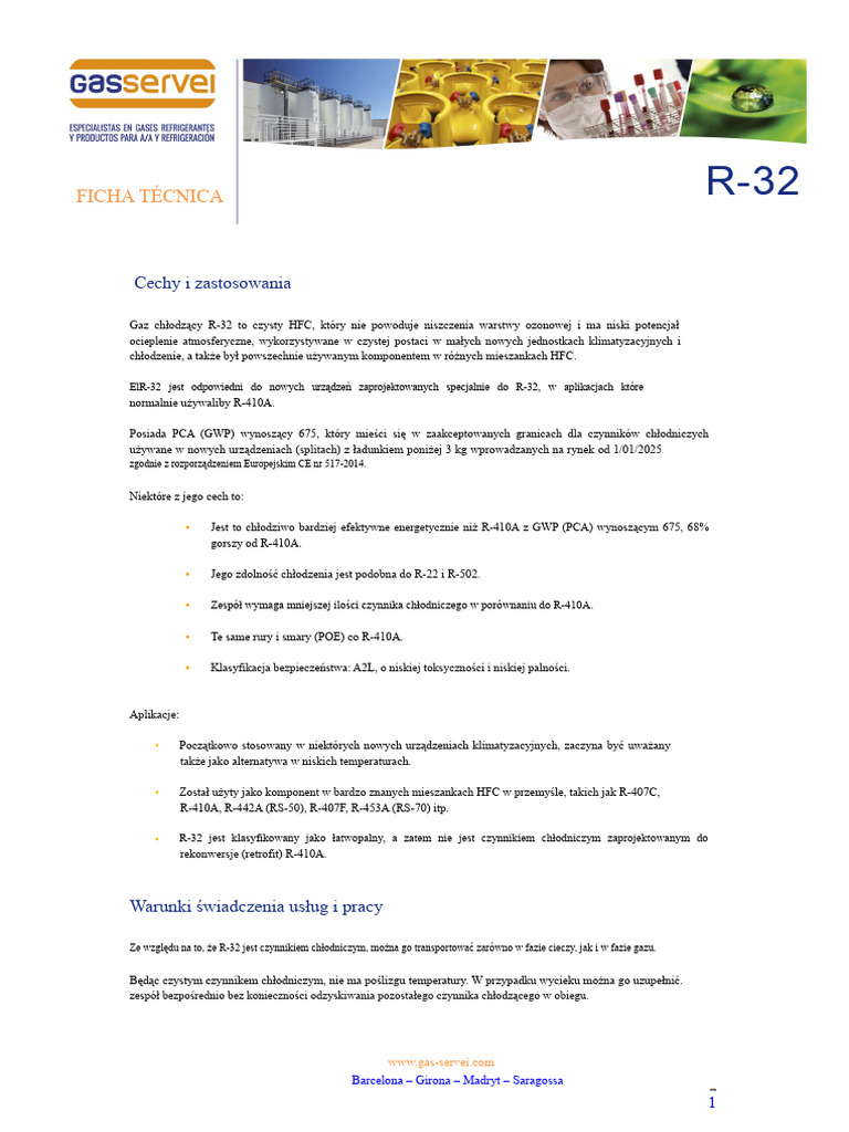 Karta Techniczna R32 | PDF