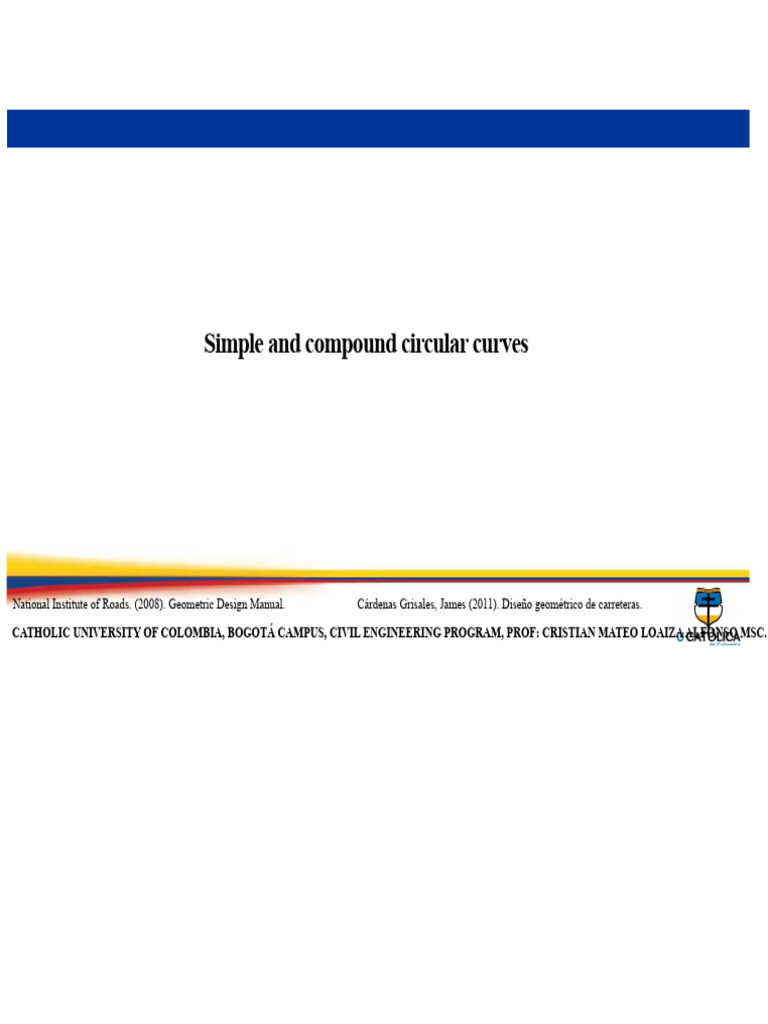 Simple Curves, Composite Curves, Spirals, V, e and R Relation | PDF ...