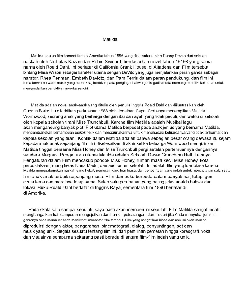 Matilda | PDF