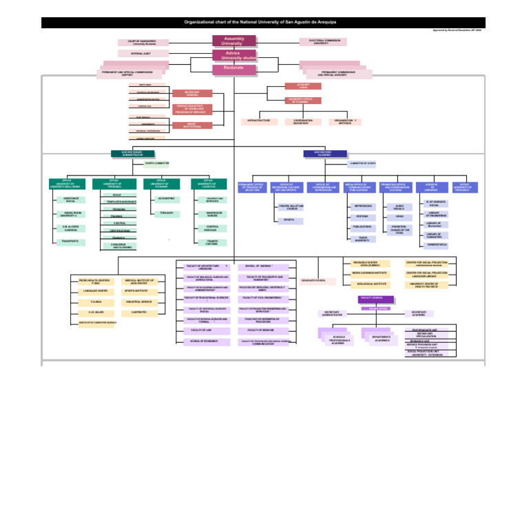 National University of San Agustín Org Chart | PDF