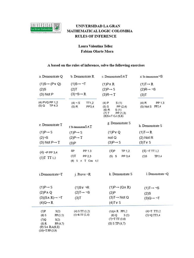 Workshop On Inference Rules - Demonstrations (1) SE | PDF | Inference ...
