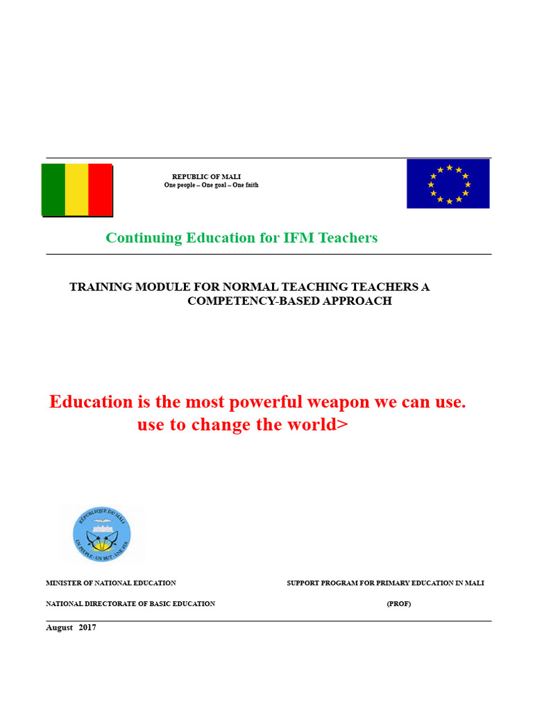 Training Module For IFM Teachers at The APC August 2017 | PDF ...