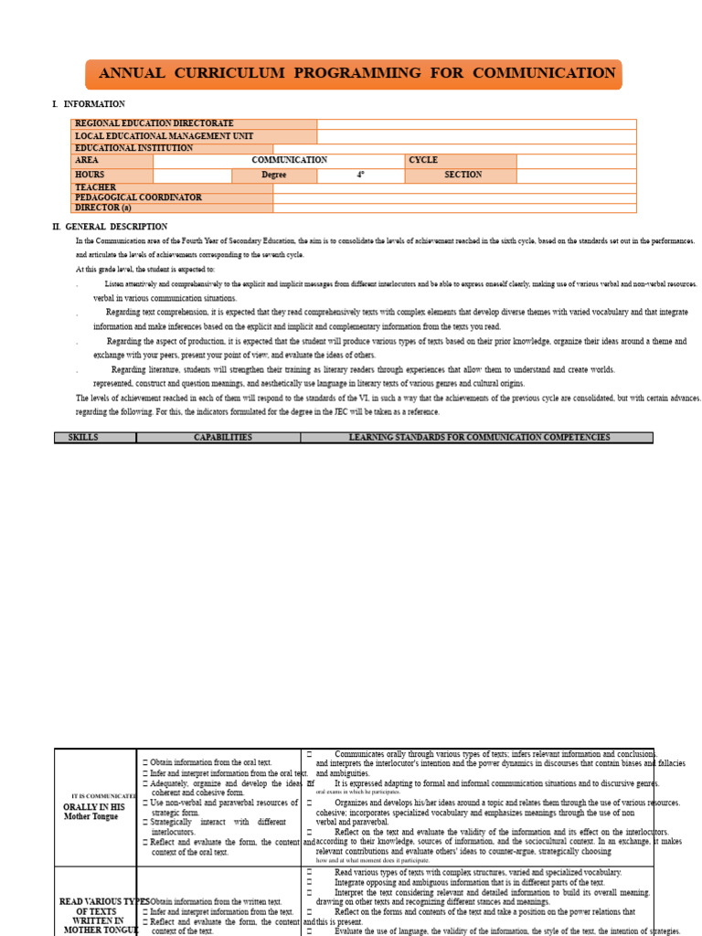 4th PROGRAMMING COMMUNICATION | PDF | Information | Communication