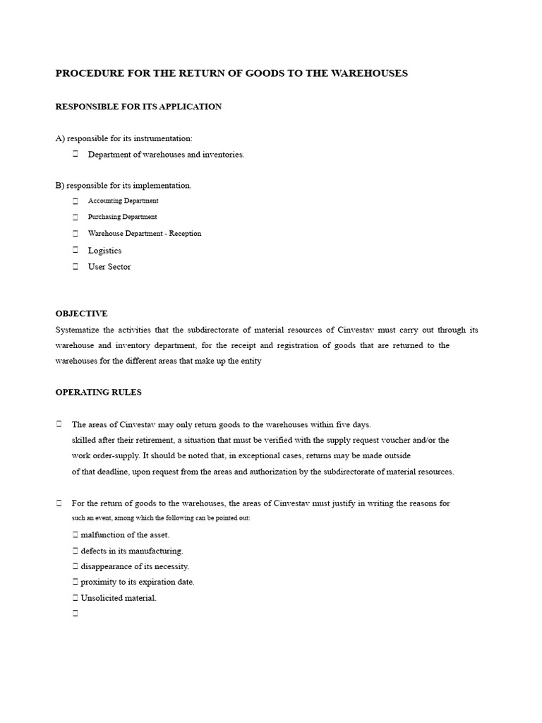 02 04 - Return of Materials | PDF | Inventory | Internal Control