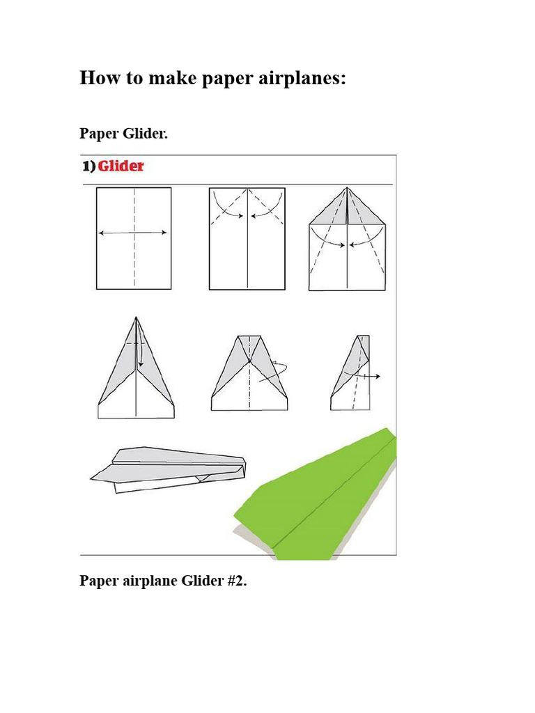 12 Easy Paper Airplane Designs | PDF