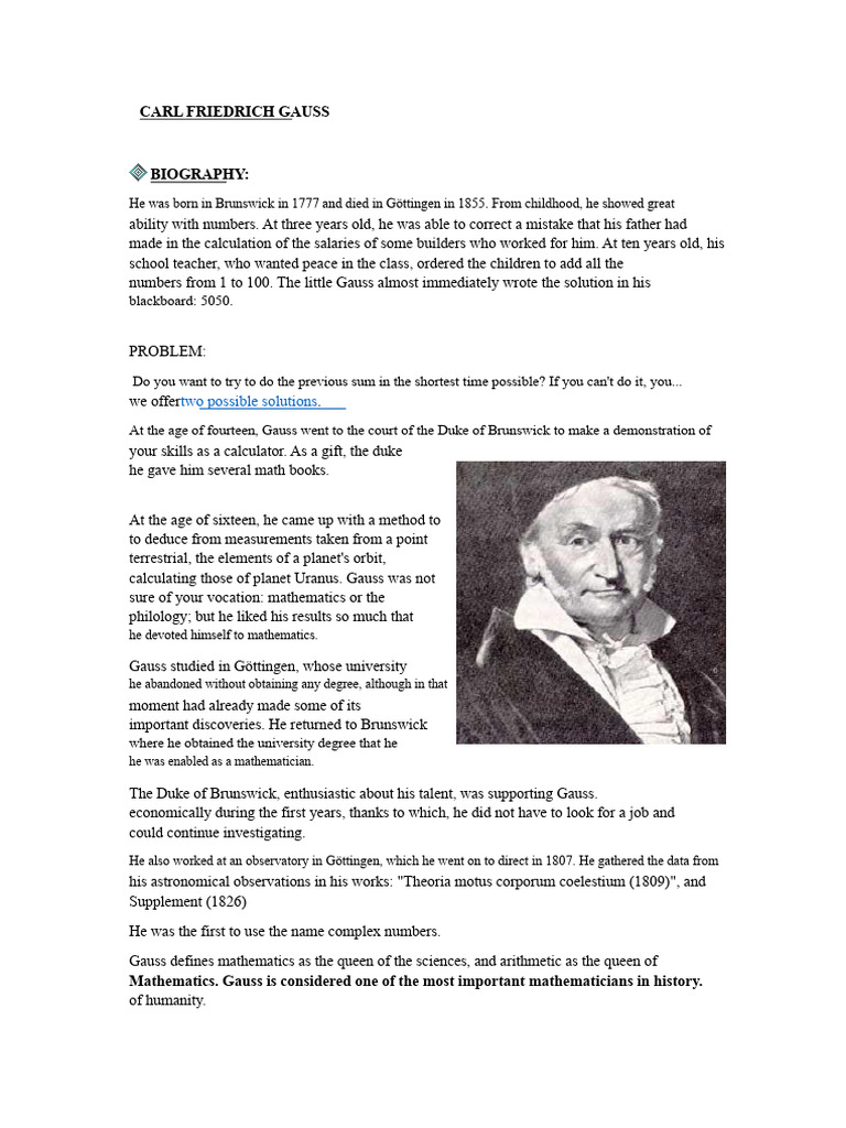 Carl Friedrich Gauss | PDF | Curvature | Sphere