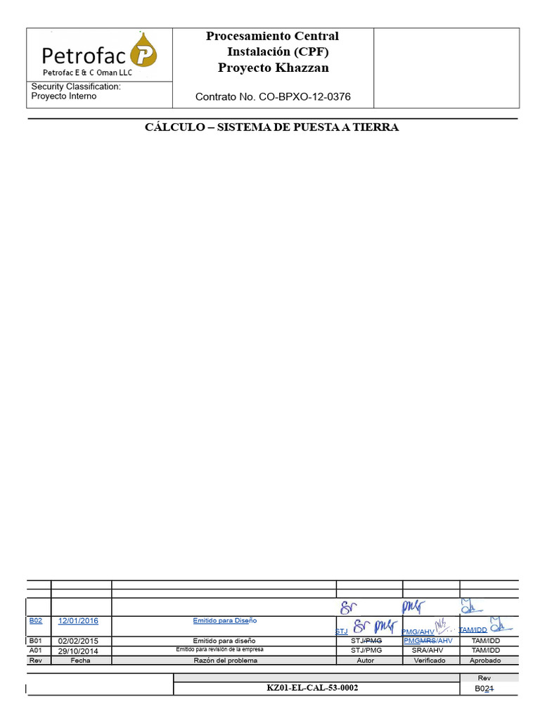 Cálculo del Sistema de Tierra Khazzan | PDF | Conductor electrico ...