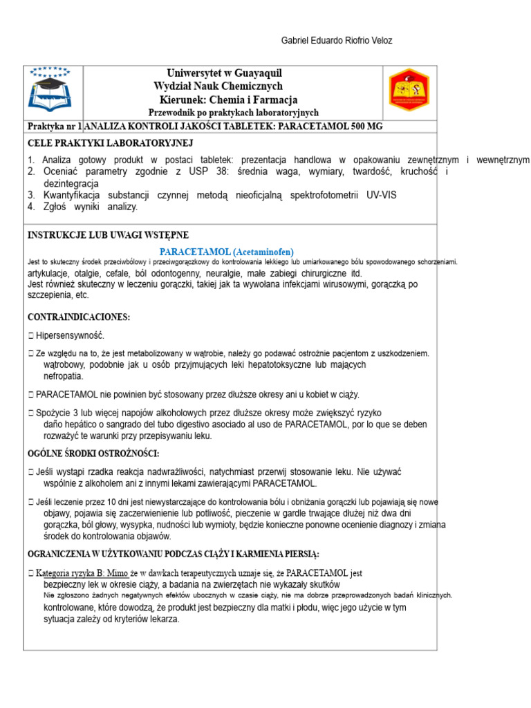 Paracetamol Tabletki 500 MG | PDF