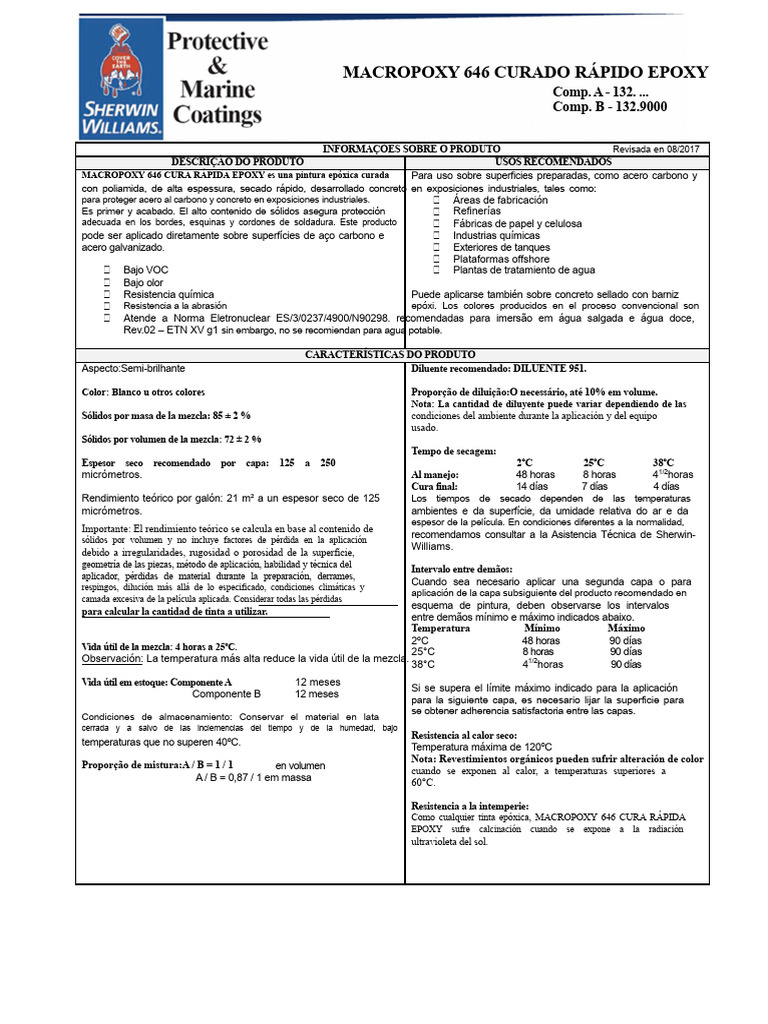 Macropoxy 646 Epóxido de Curado Rápido | PDF | Epoxy | Hormigón