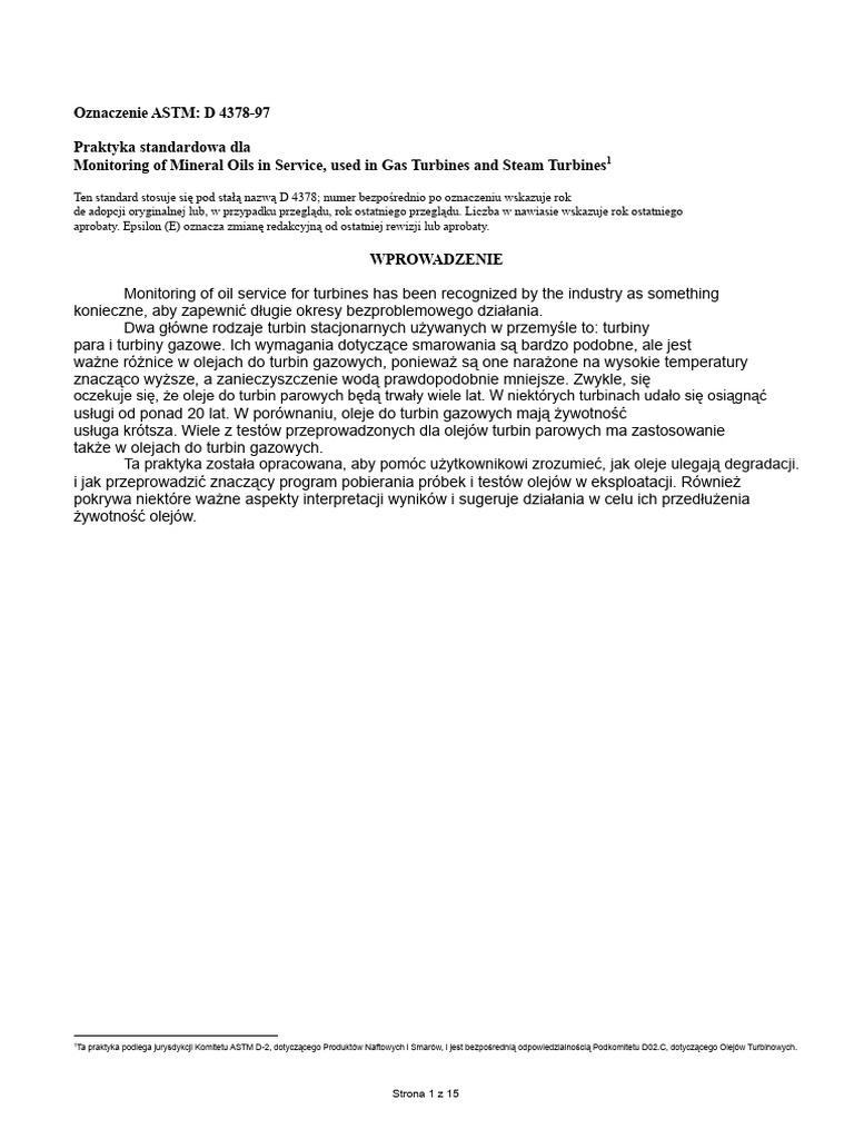 Tłumaczenie ASTM D 4378-97 | PDF
