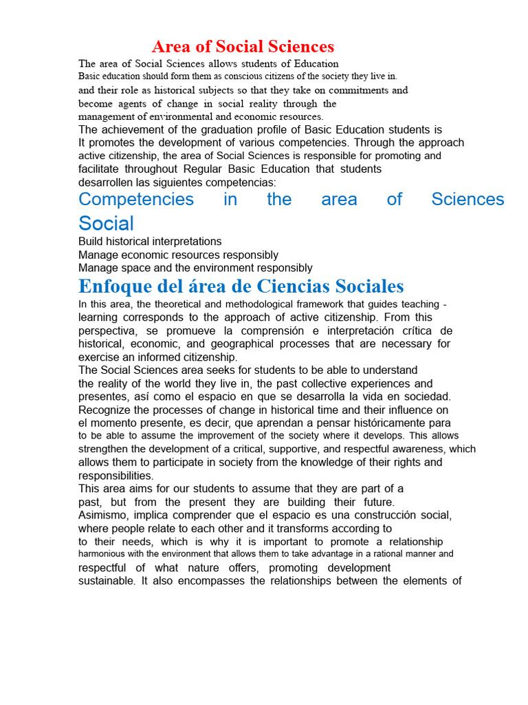 MATRIX Area of Social Sciences | PDF | Risk | Sustainability