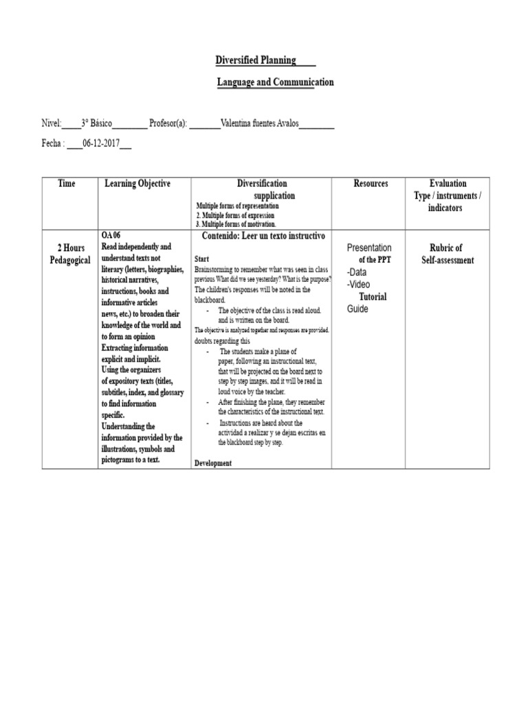Planning Two Languages PDF | PDF | Learning | Behavior Modification