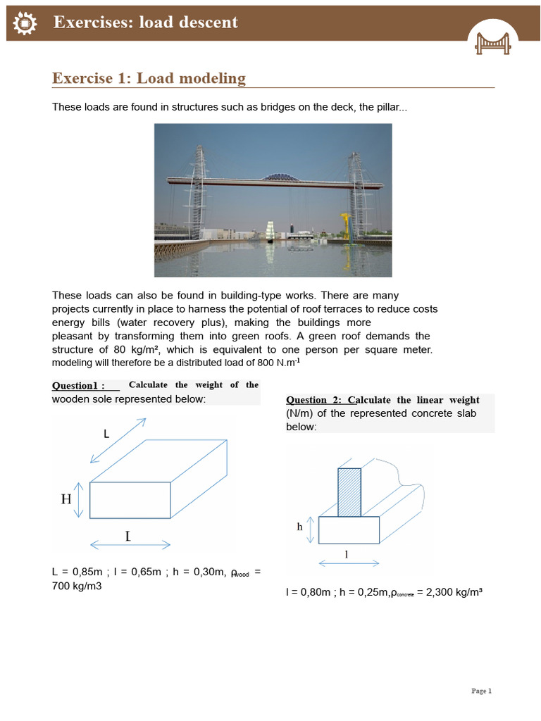 Load Descent Exercises | PDF | Beam (Structure) | Truss