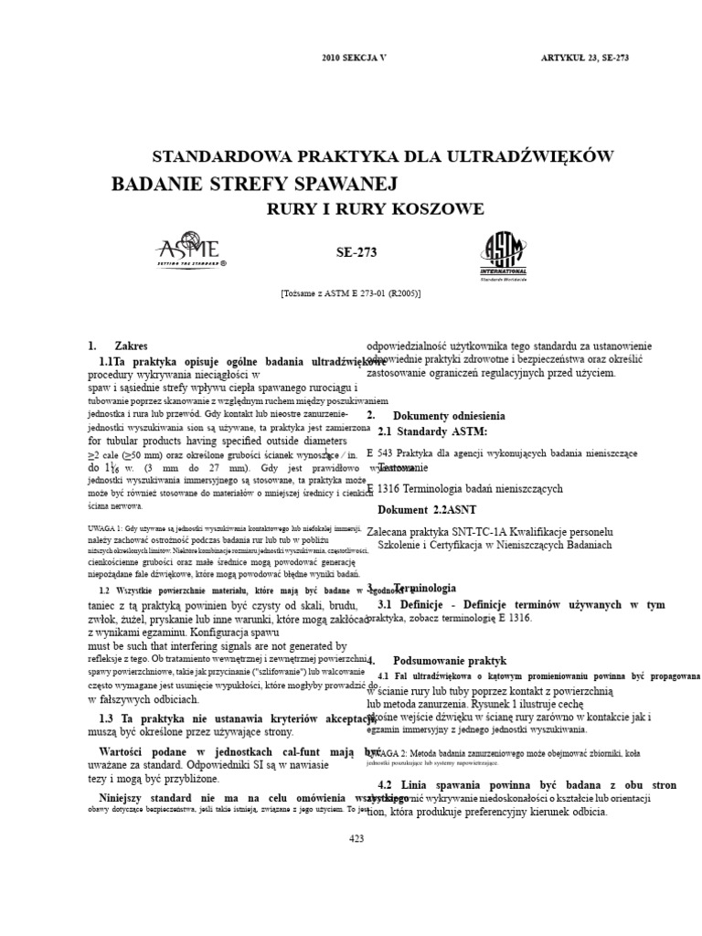 Astm Se-273 | PDF