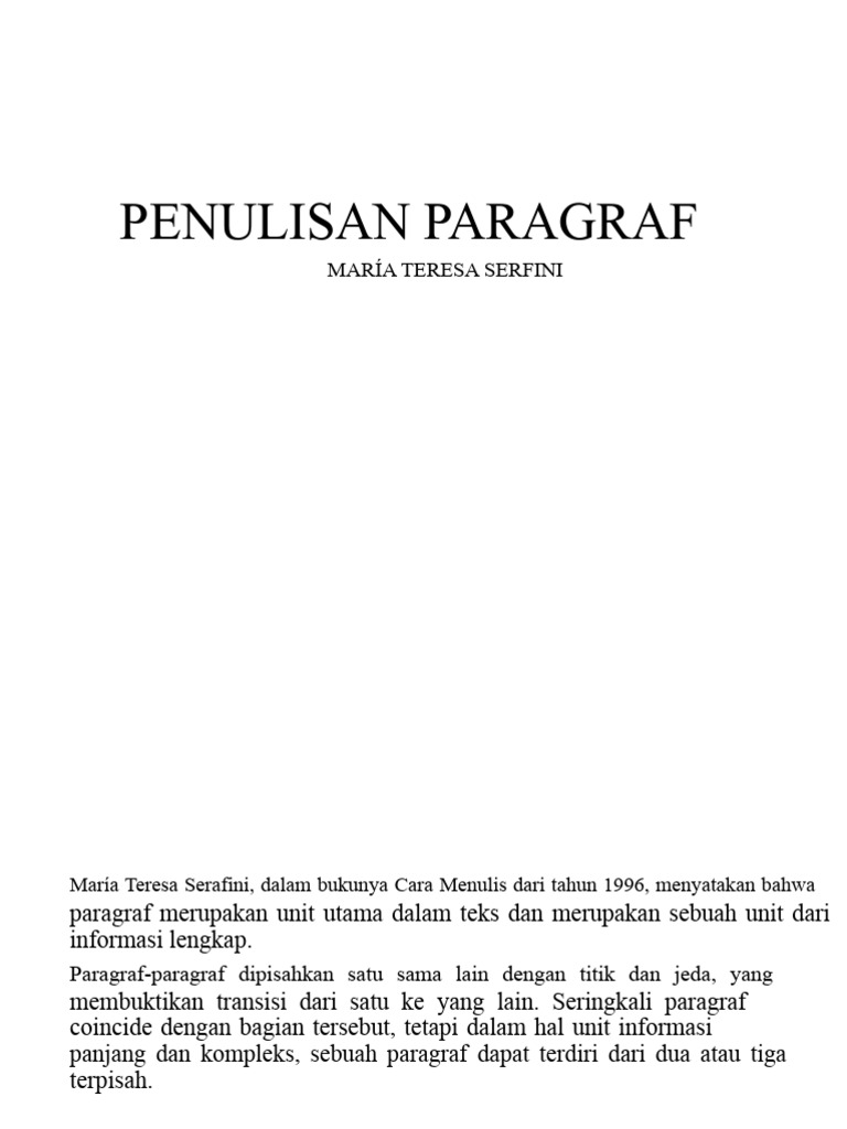 Panduan Menulis Paragraf Efektif | PDF
