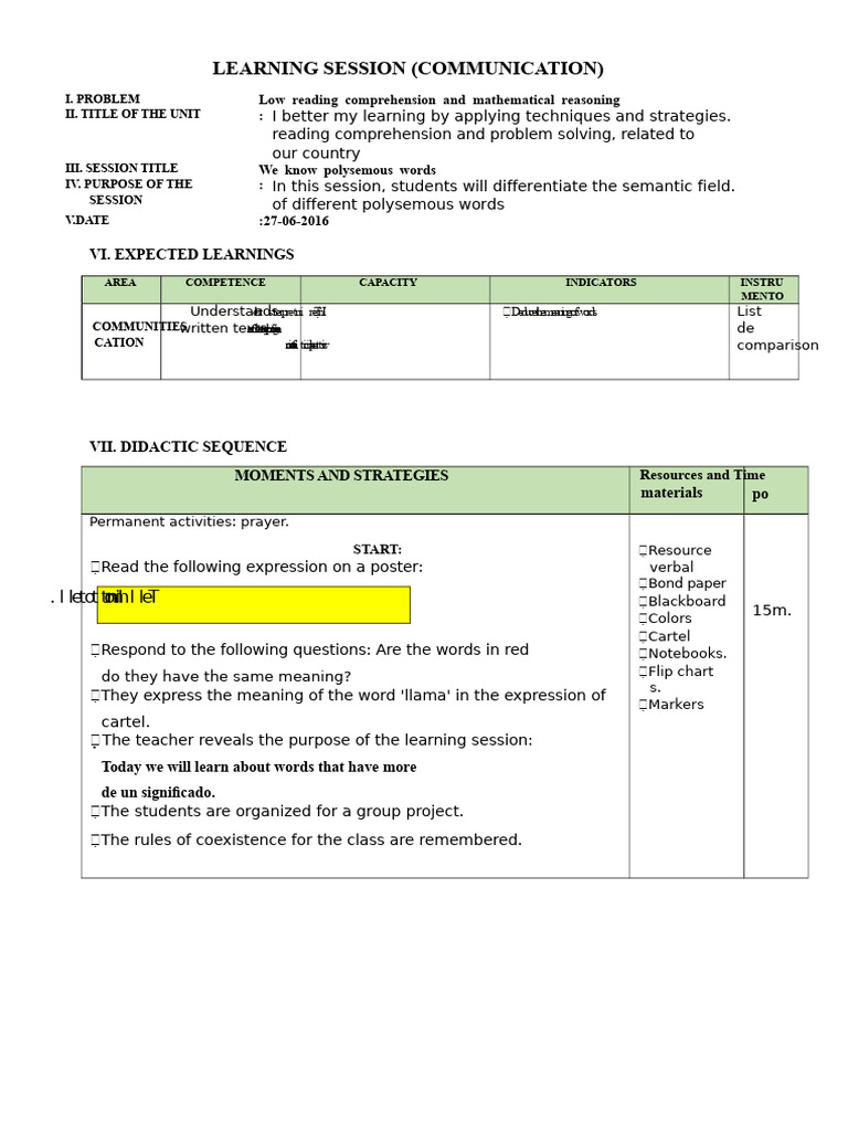 Communication Session | PDF | Reading Comprehension | Cognitive Science