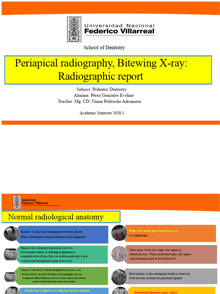 Periapical X-Ray, Bitewing X-Ray - X-Ray Report - Perez Gonzales ...