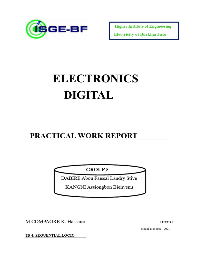 Digital Electronic Report | PDF | Digital Electronics | Electricity