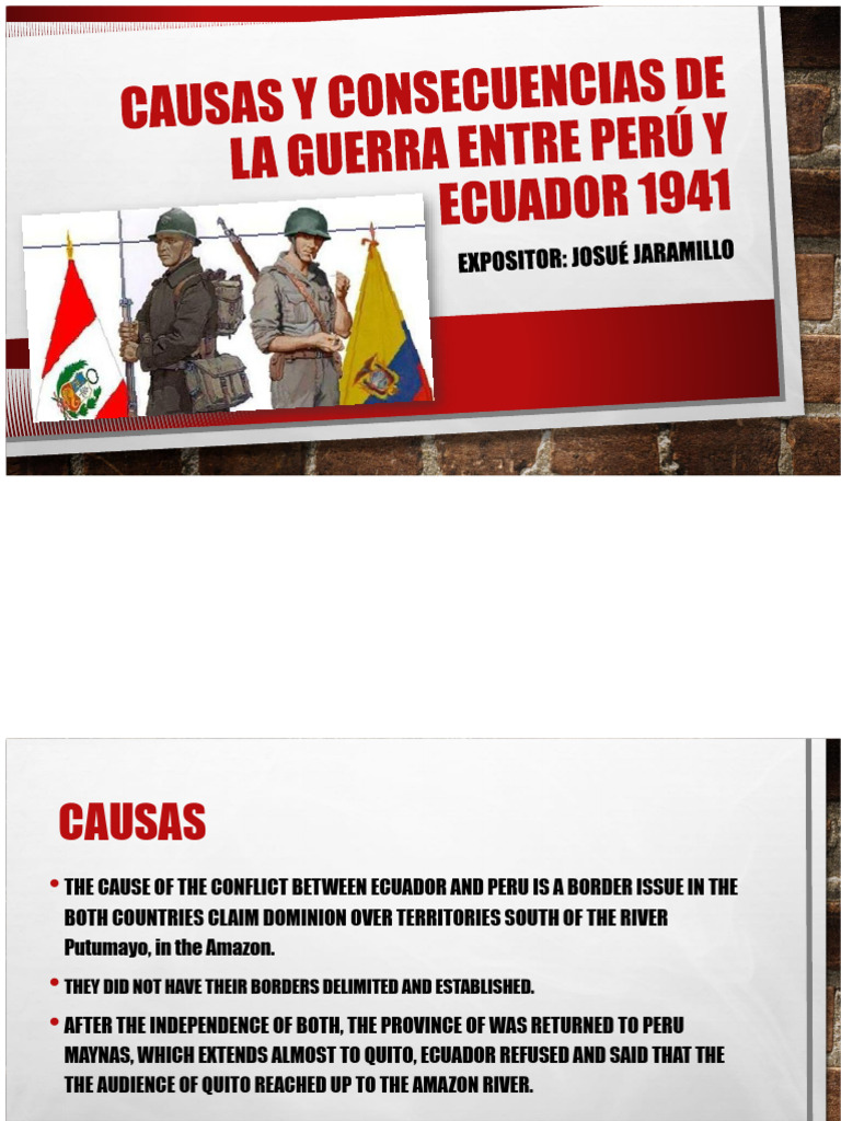 Causes and Consequences of The War Between Peru 1941 | PDF | Ecuador ...