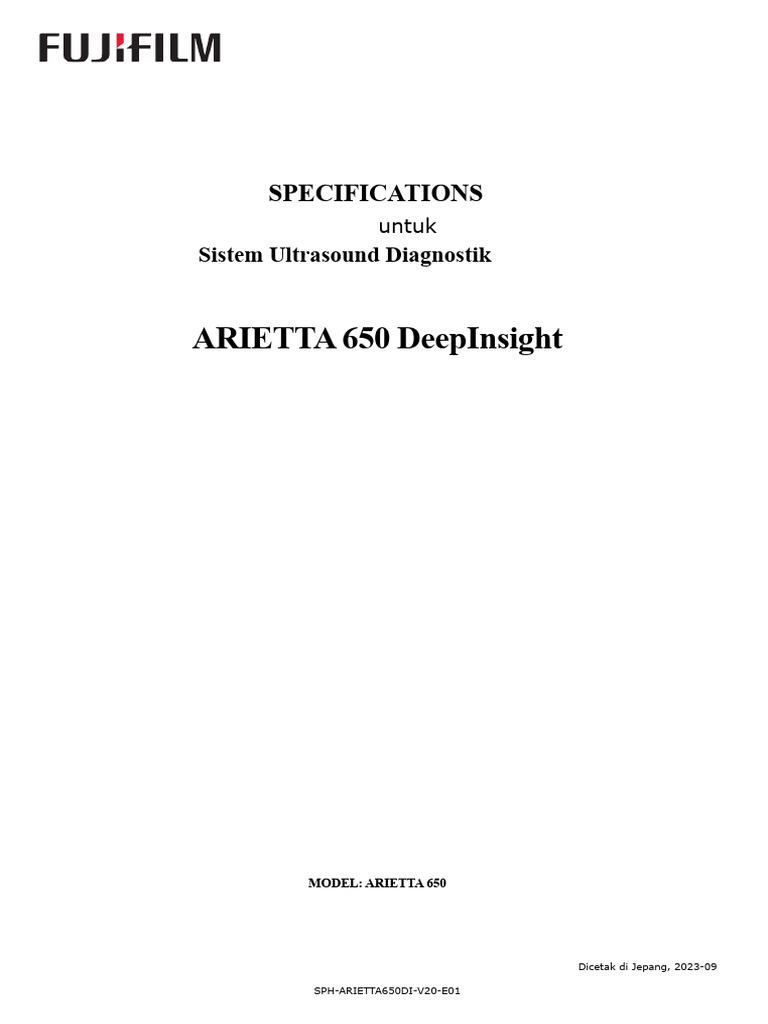 (AS)-PMG-ARIETTA 650DI-Spesifikasi-V20-E01 | PDF