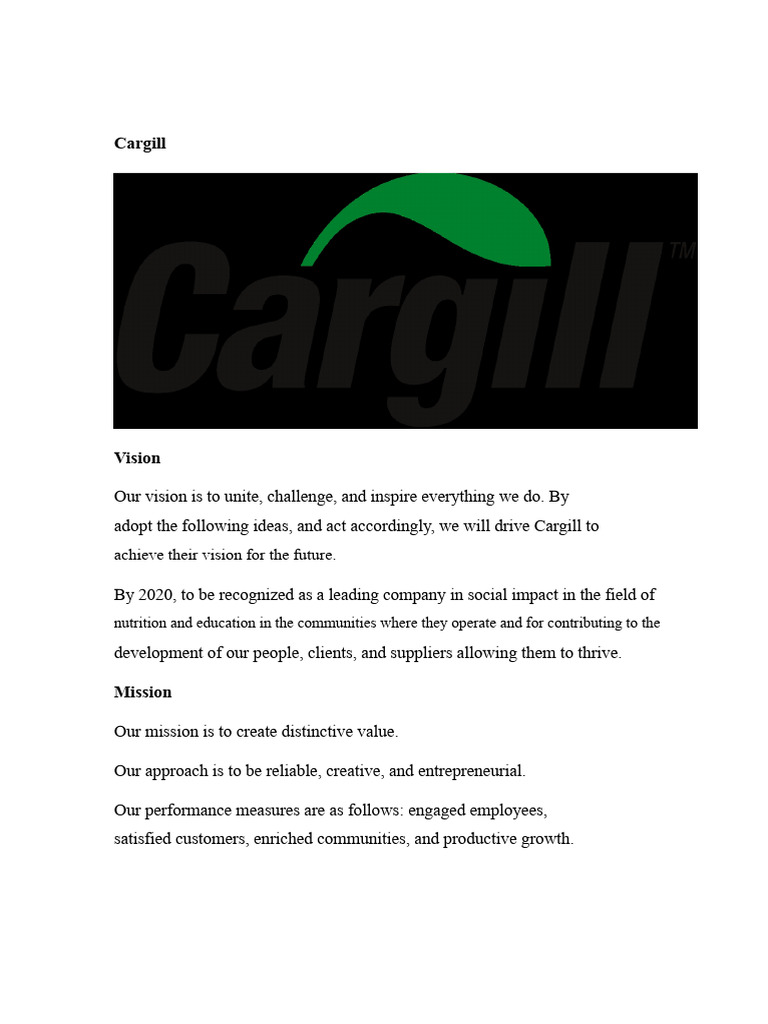 Cargill Research | PDF | Supply Chain