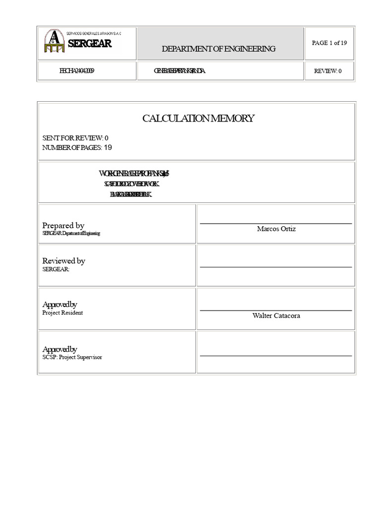 Memory of Calculation Scaffolding PDF | PDF | Scaffolding | Structural Load