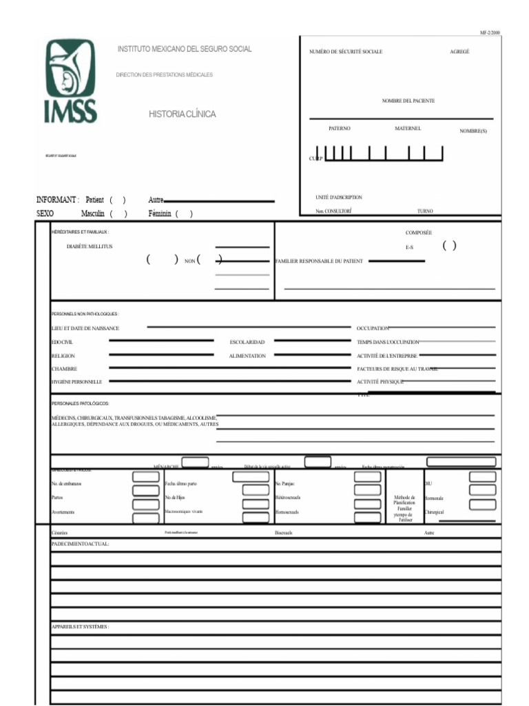 Dossier médical patient : informations clés | PDF | Spécialités ...