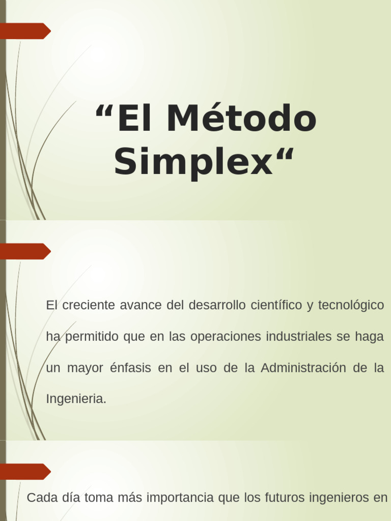 Método Simplex en Programación Lineal | PDF | Programación lineal ...