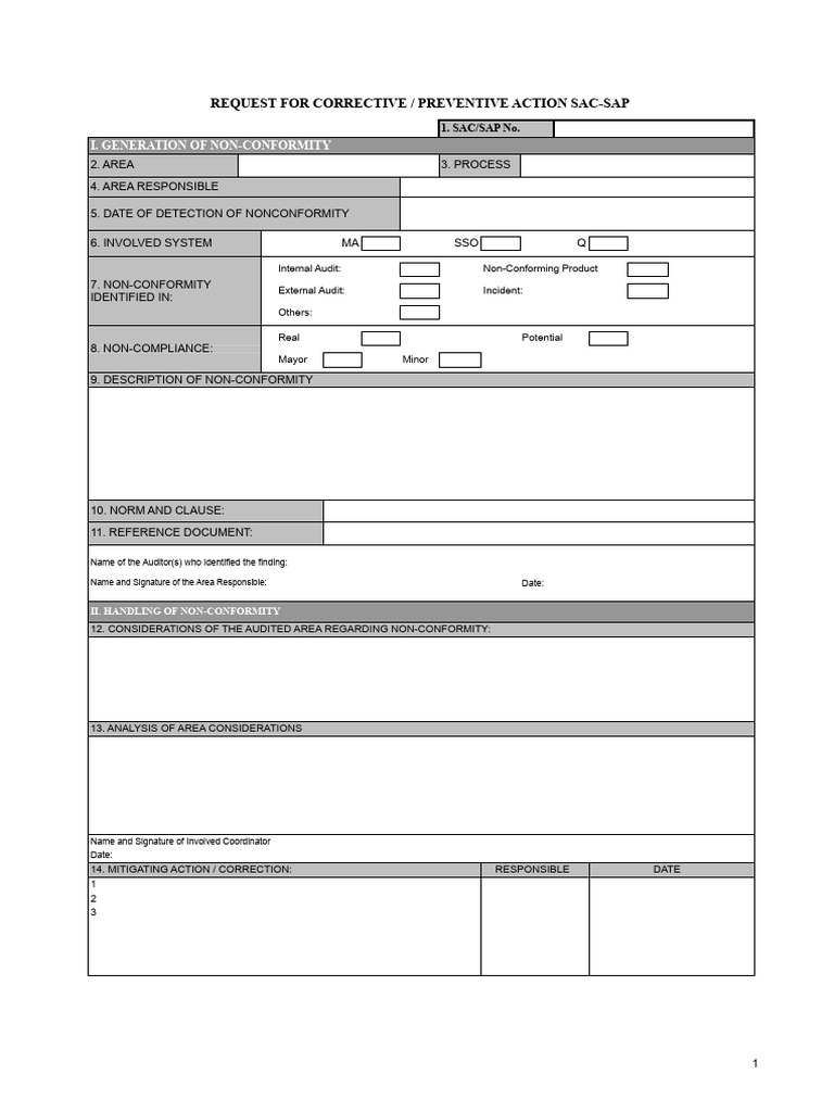 SAC-SAP Format | PDF | Risk | Safety
