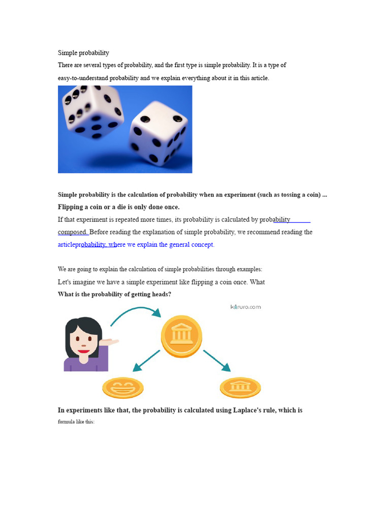 Simple Probability | PDF | Inventory | Probability