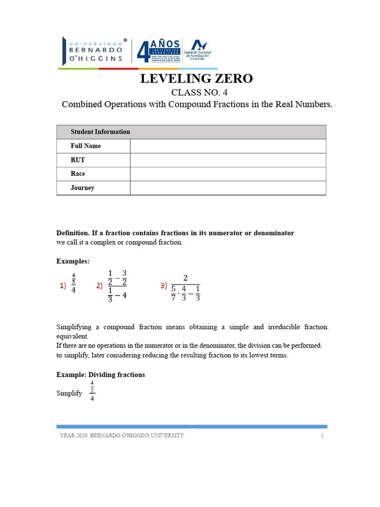 Class_4_Compound fractions | PDF | Elementary Mathematics | Division ...