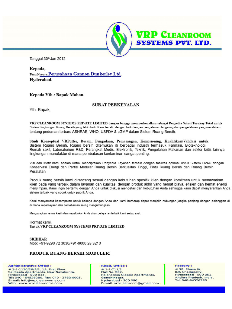 Surat Perkenalan | PDF