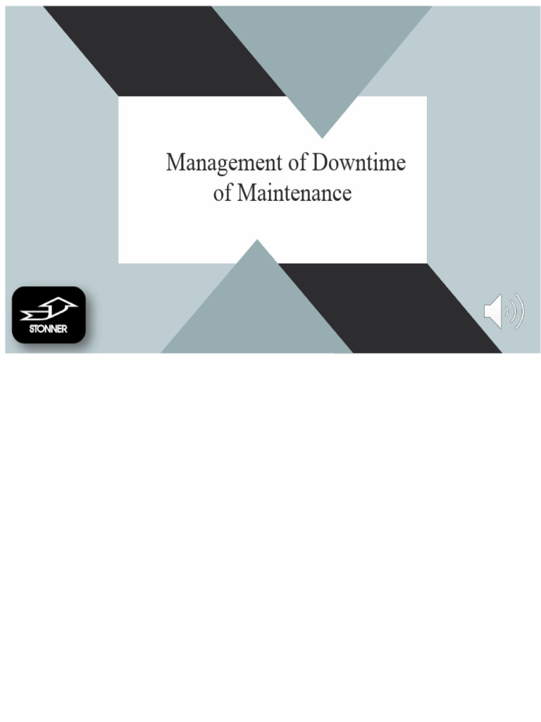 Effective Maintenance Downtime Management | PDF | Reliability Engineering