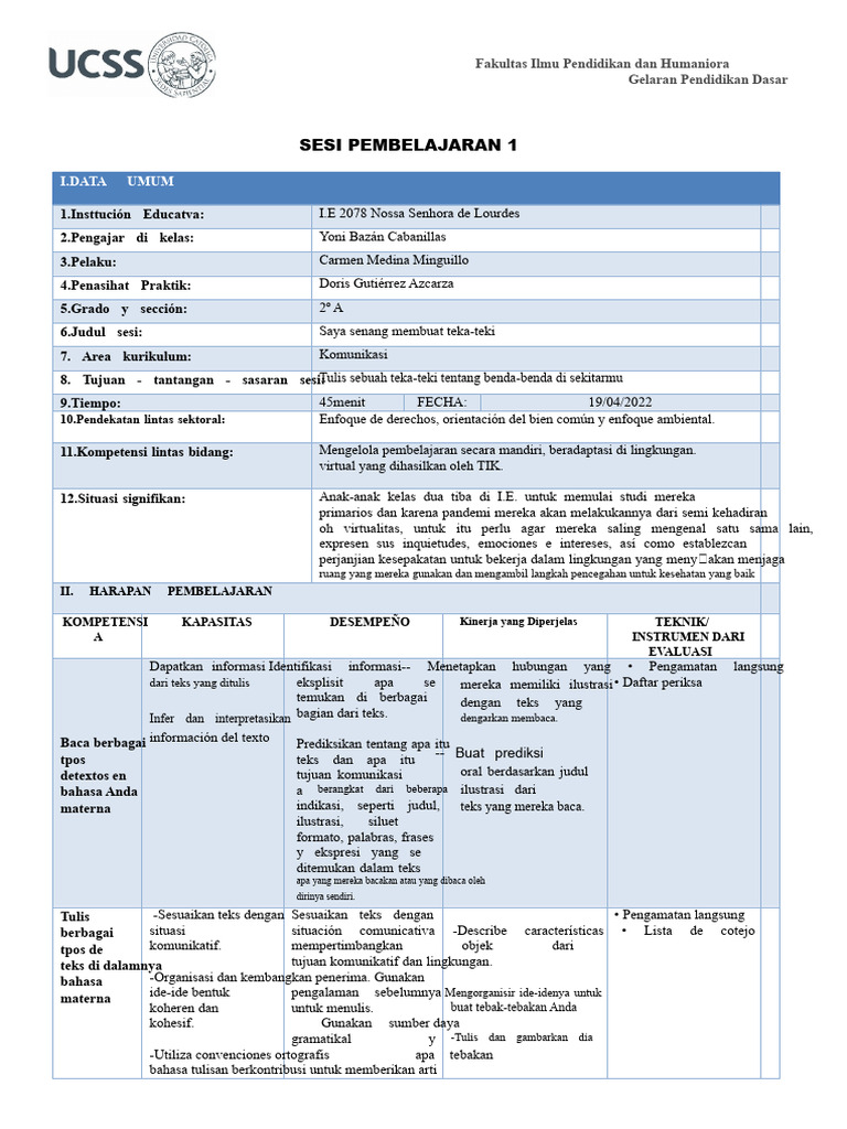 Sesi 1 - Saya bersenang-senang membuat teka-teki | PDF