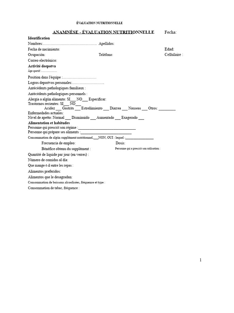Évaluation nutritionnelle détaillée | PDF | Fruit | Fromage