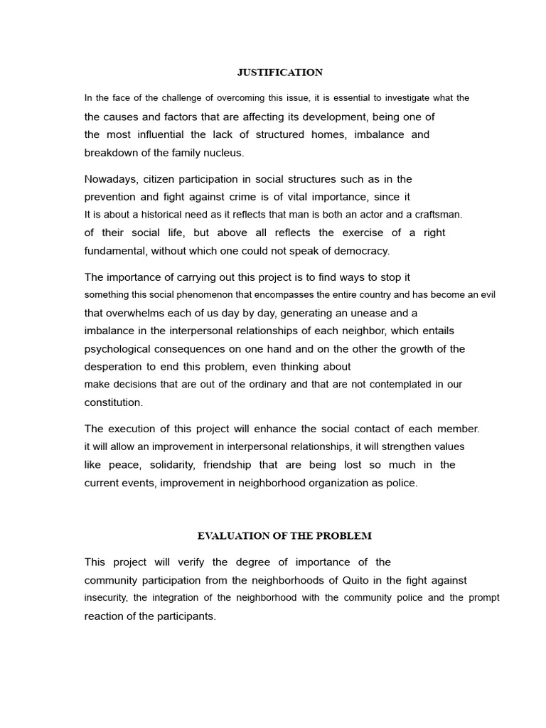 Project Justification | PDF | Crimes | Crime & Violence