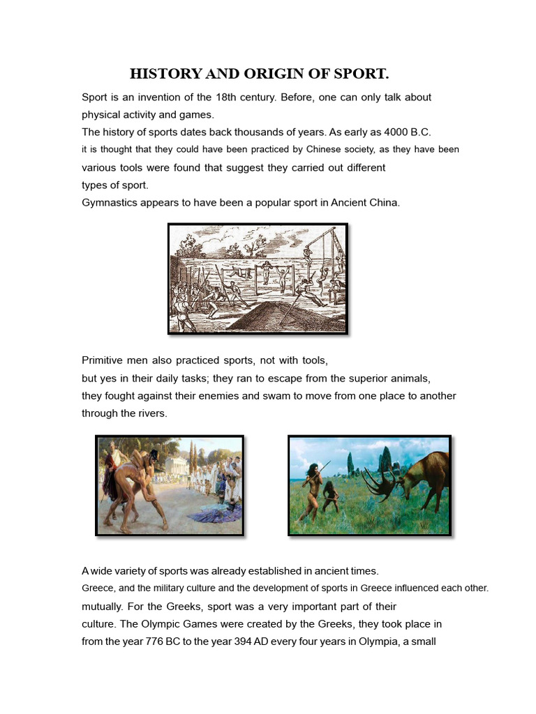 History of Sport | PDF | Sports | Olympic Games