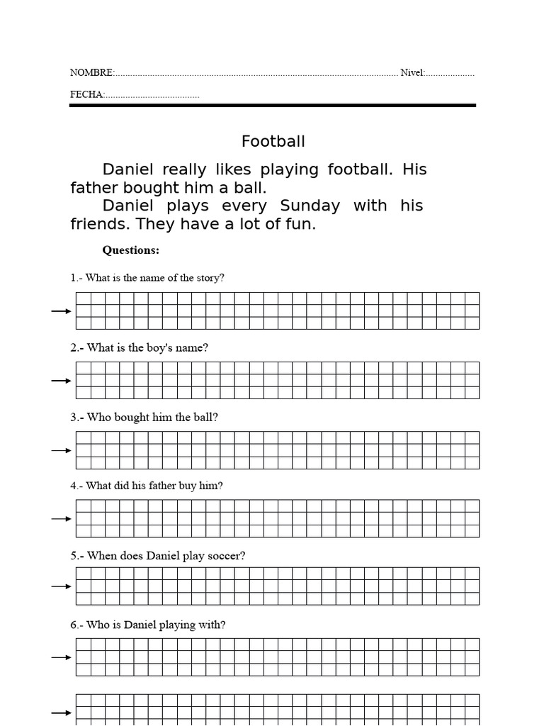 Reading Comprehension: Football | PDF