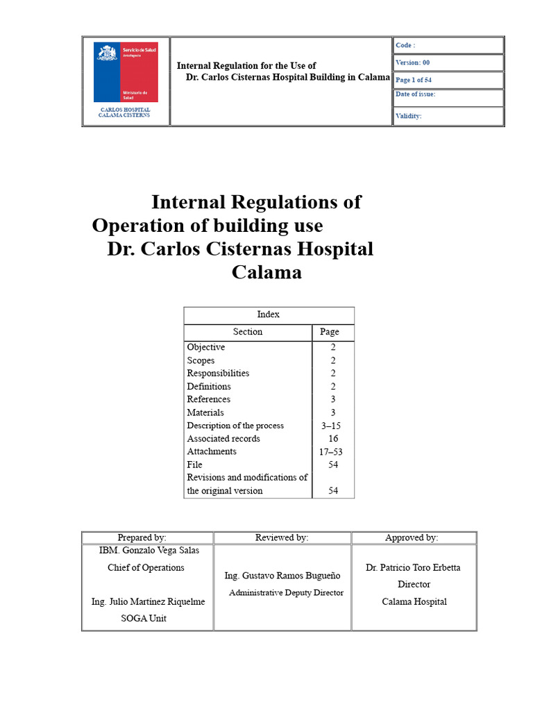 Internal Operating Regulations | PDF