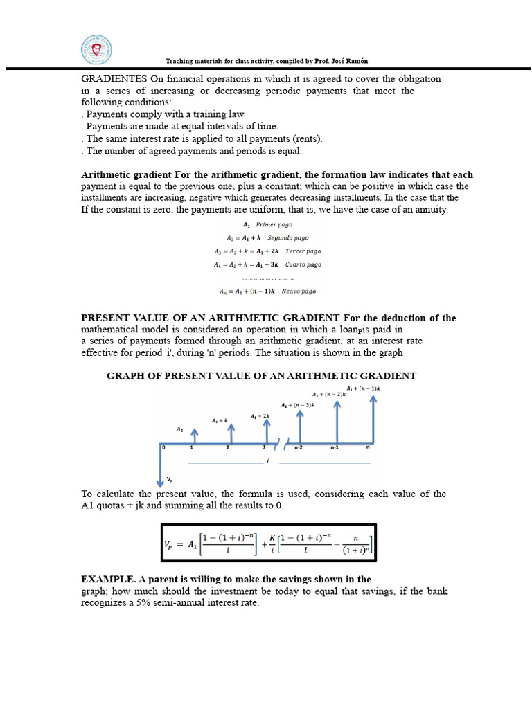 GRADIENTS | PDF | Present Value | Interest