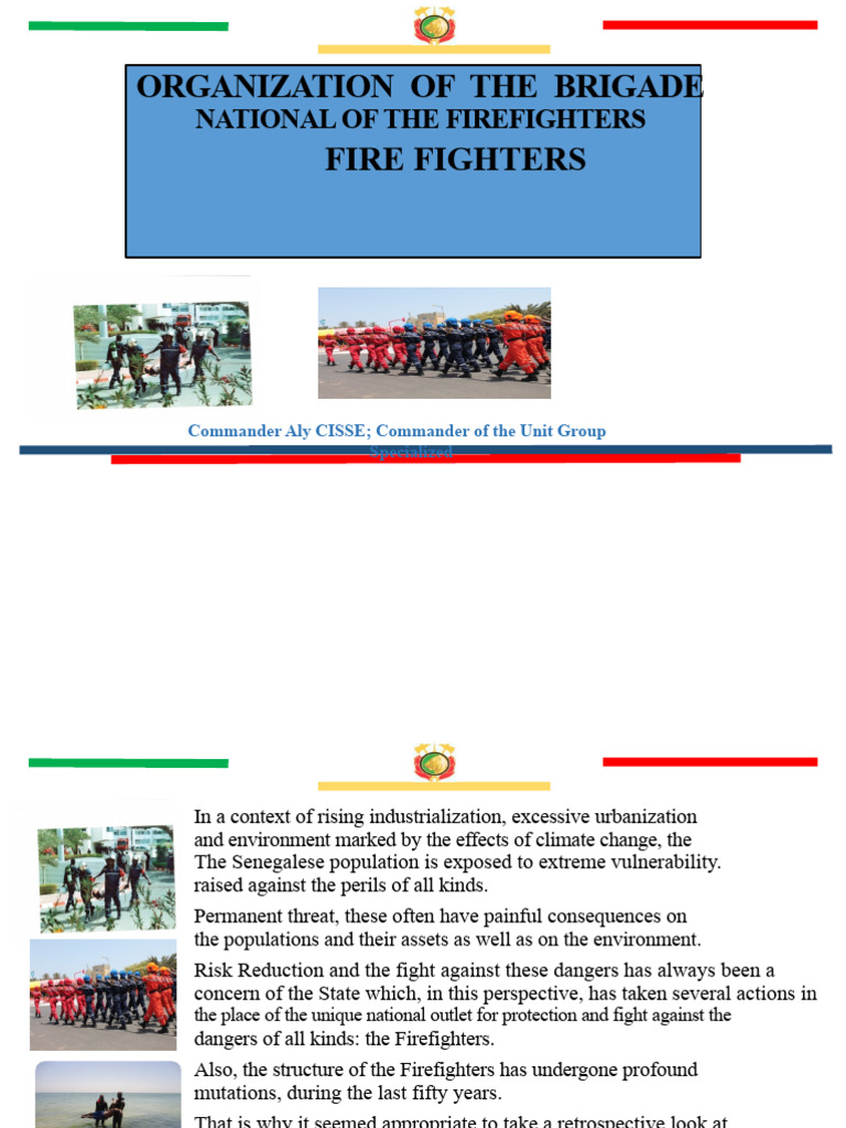 Senegal National Firefighters Brigade Overview | PDF | Firefighter ...