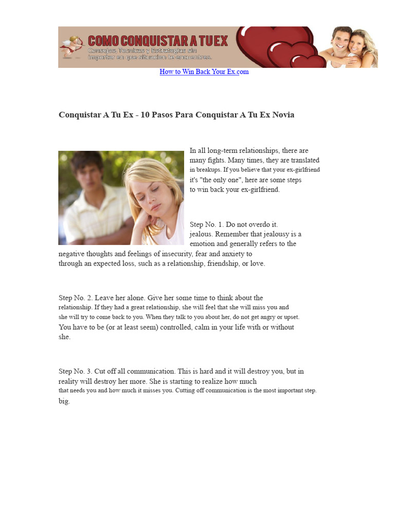Conquer Your Ex - 10 Steps to Win Back Your Ex-Girlfriend | PDF ...