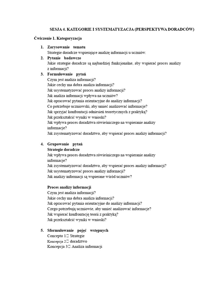 Kategorie I Systematyzacja | PDF