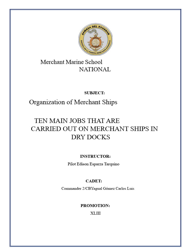 Top Ten Jobs Performed On Merchant Ships in Dry Docks | PDF | Ships ...