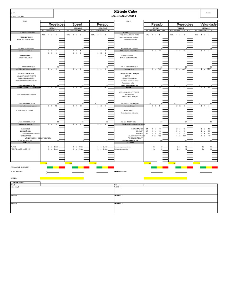 pdfcoffee.com-método-cubo-planilha-brandon-lilly | PDF | Boa forma | Exercício físico