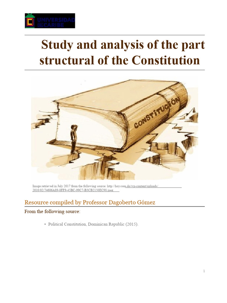 Study and Analysis of The Structural Part of The Constitution | PDF ...