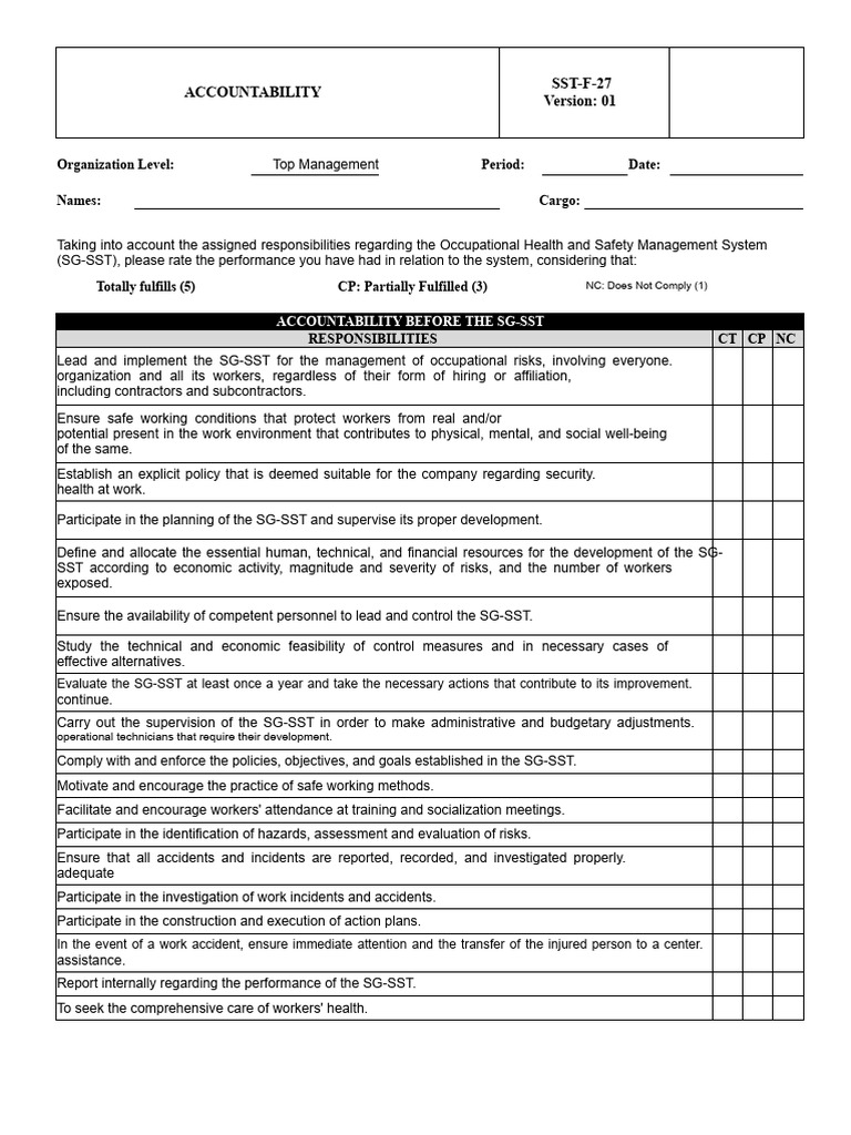 Accountability | PDF | Occupational Safety And Health | Safety